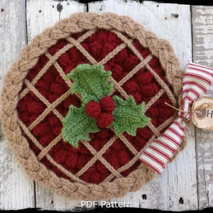 Christmas Pie Potholder Crochet Pattern: Easy Beginner Project (PDF ...