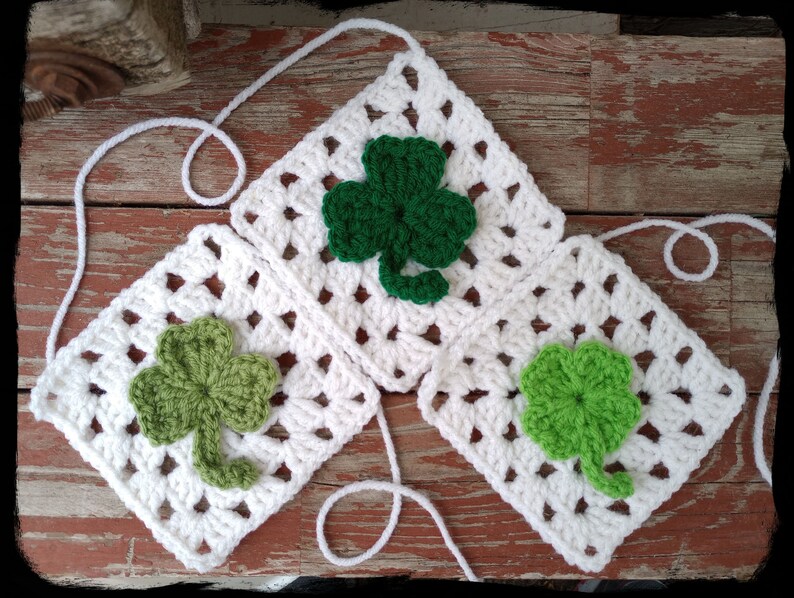 Shamrock Granny Square Crochet Pattern: St. Patrick's Day Afghan (PDF ...