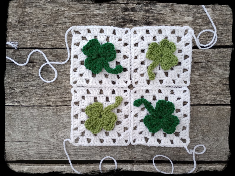 Shamrock Granny Square Crochet Pattern: St. Patrick's Day Afghan (PDF ...