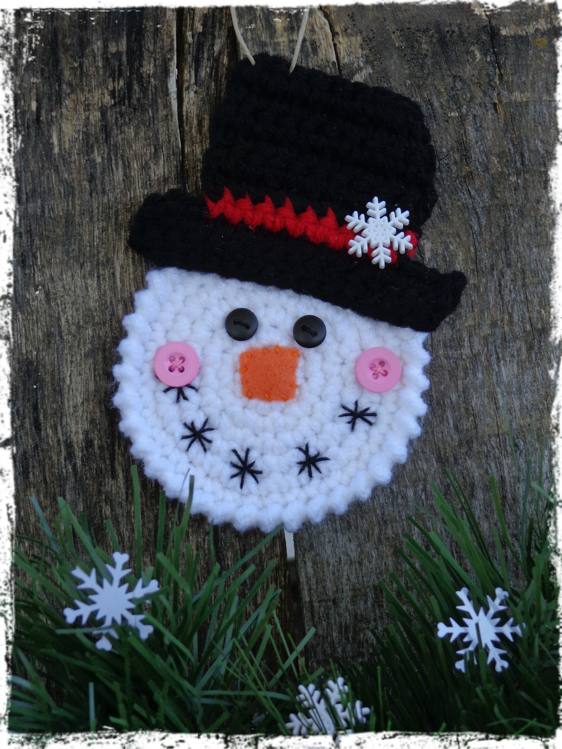 Snowman Christmas Ornament, Crochet Snowmen, Gift Ornament - Etsy