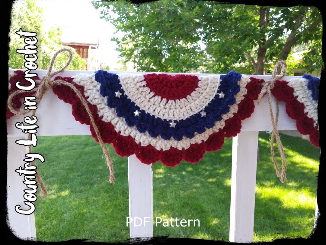 Patriotic Bunting Crochet Pattern: 4th of July Decor (PDF Pattern) - Etsy