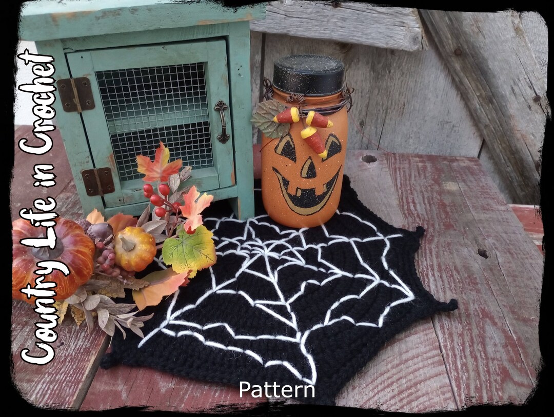 Spiderweb Crochet Table Topper Pattern: Beginner Halloween Decor ...