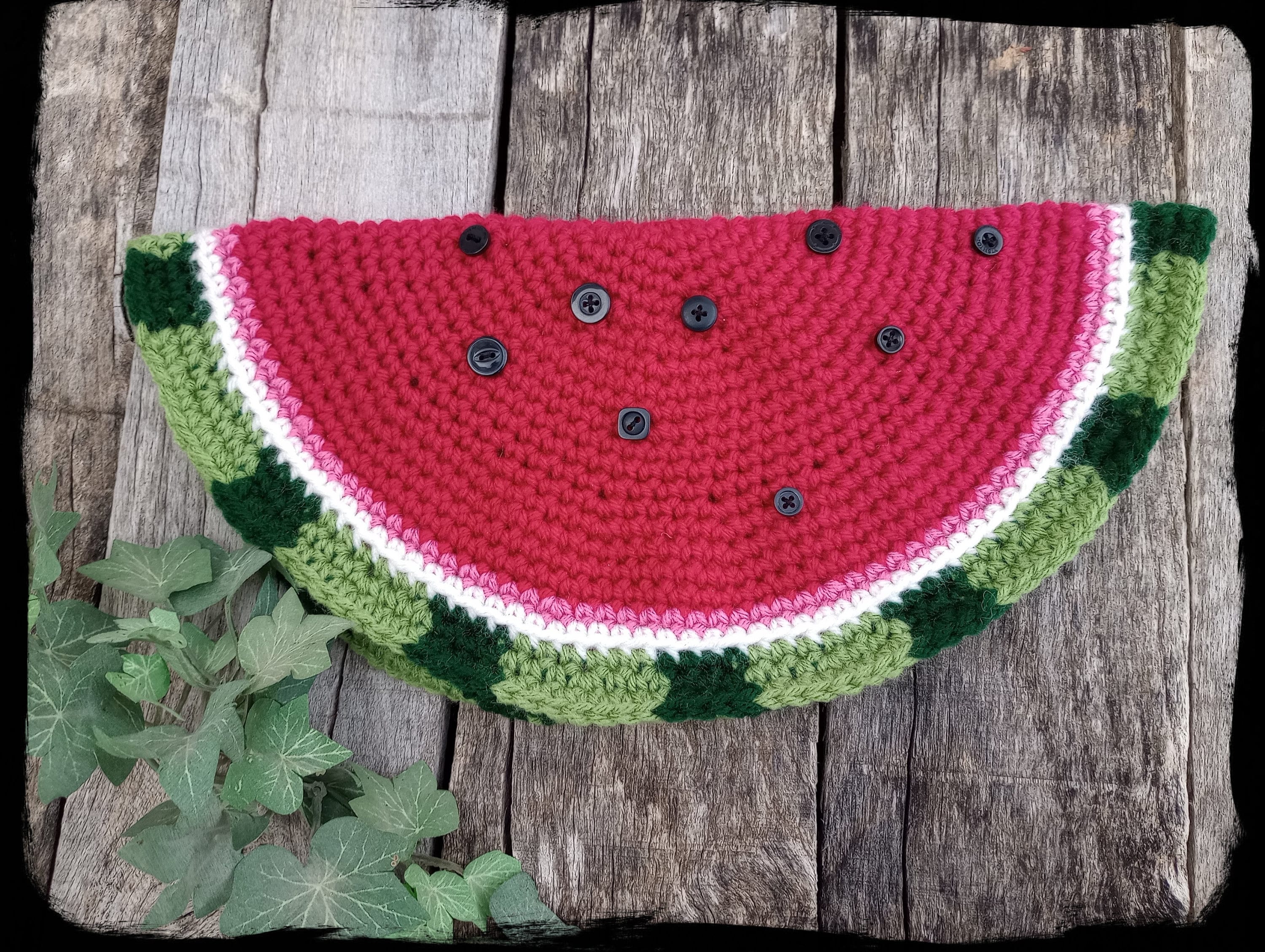 PDF Pattern, Watermelon Slice Crochet Pattern, Watermelon Table Topper ...