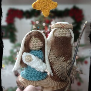 Nativity Crochet Pattern, Rustic Nativity Set, Christma Holy Family ...