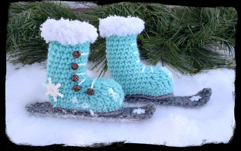 Crochet Ski Boots and Skis Pattern: Winter Ornament (PDF Pattern) - Etsy