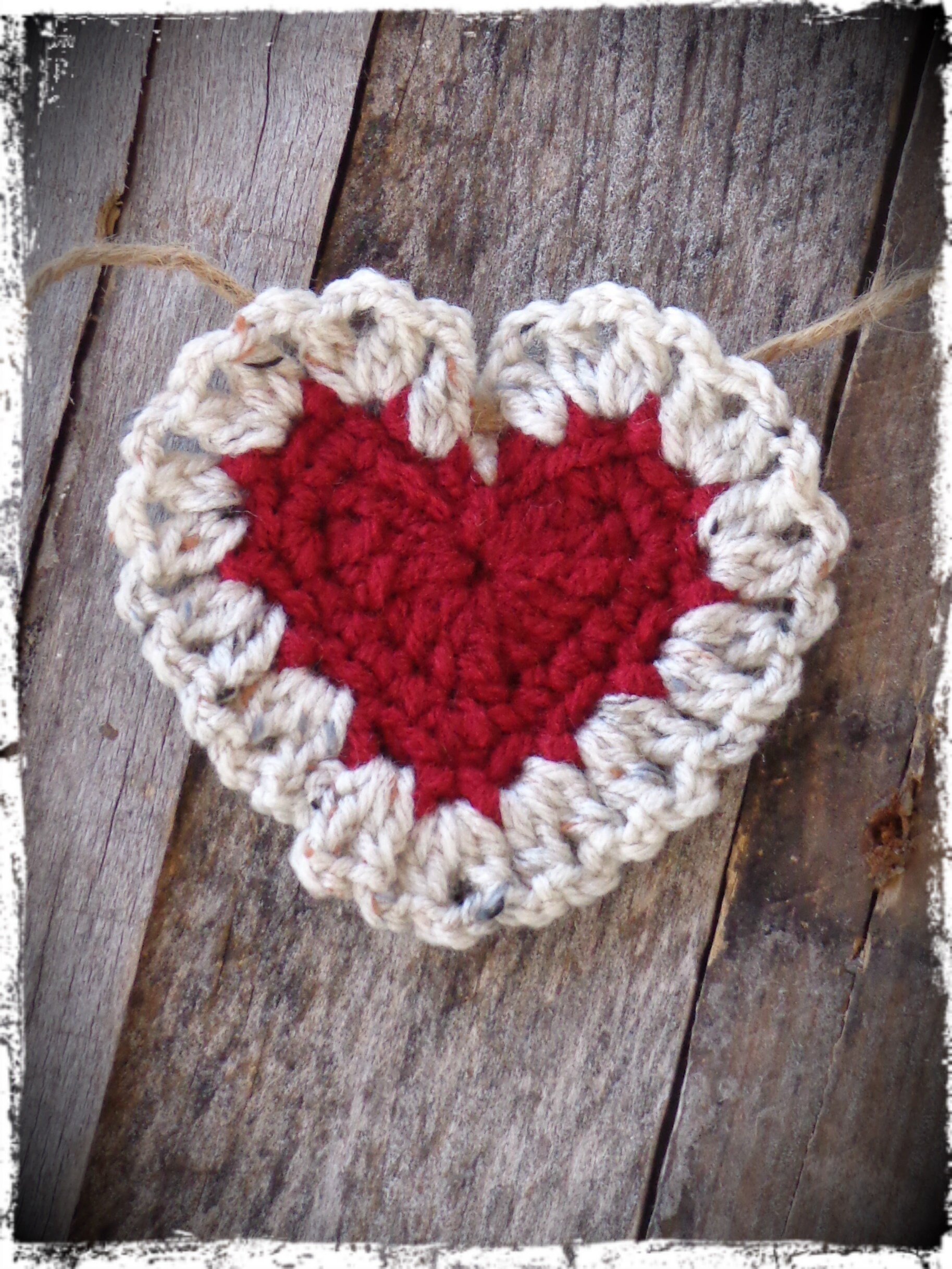 Ruffled Heart Applique Crochet Pattern, Valentine Day Crochet, Simple ...