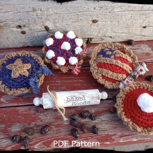 PDF Pattern, Miniature Summer Pie Crochet Pattern, 4th of July ...