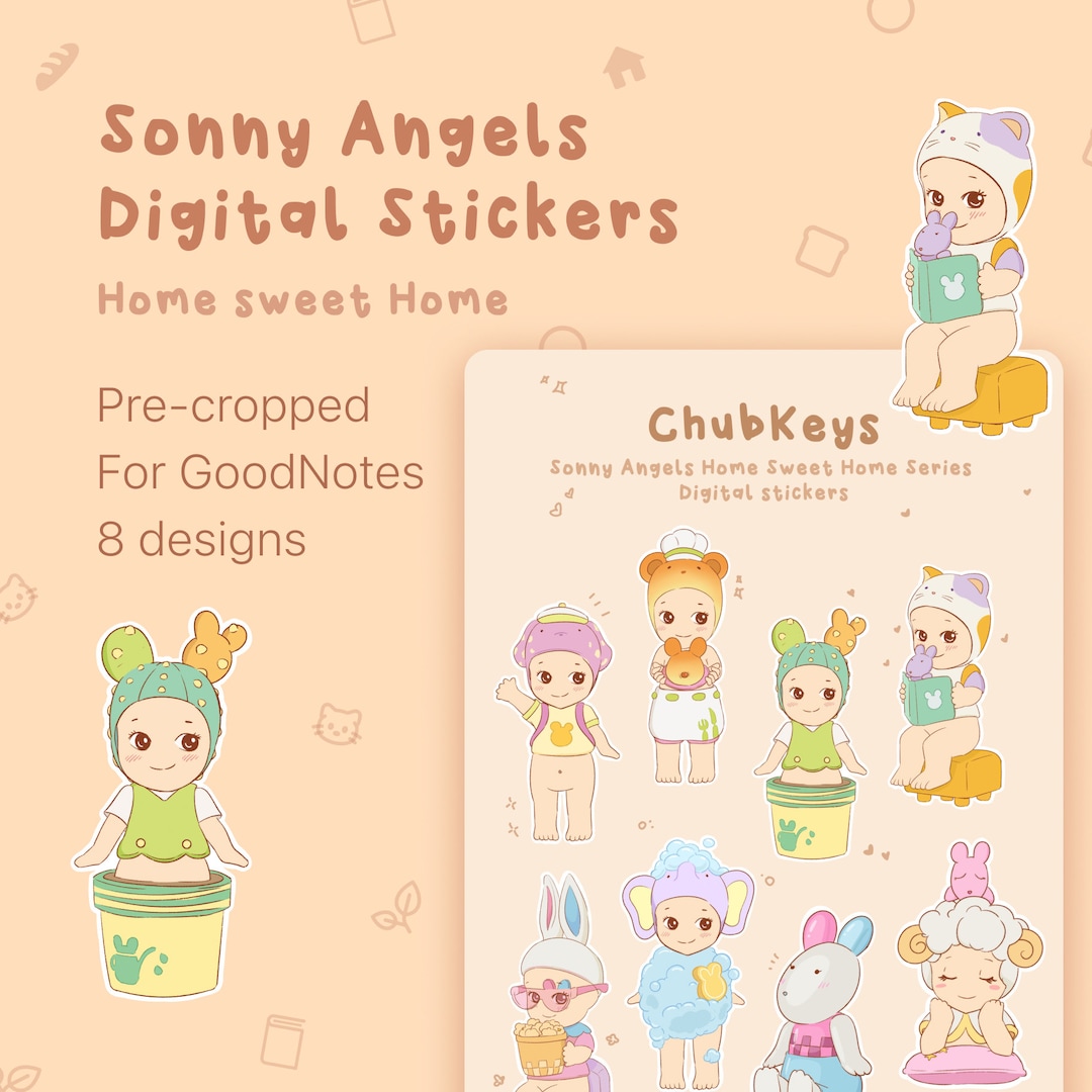 Sonny Angels Home Sweet Home Digital Stickers | for Journaling | Hand ...