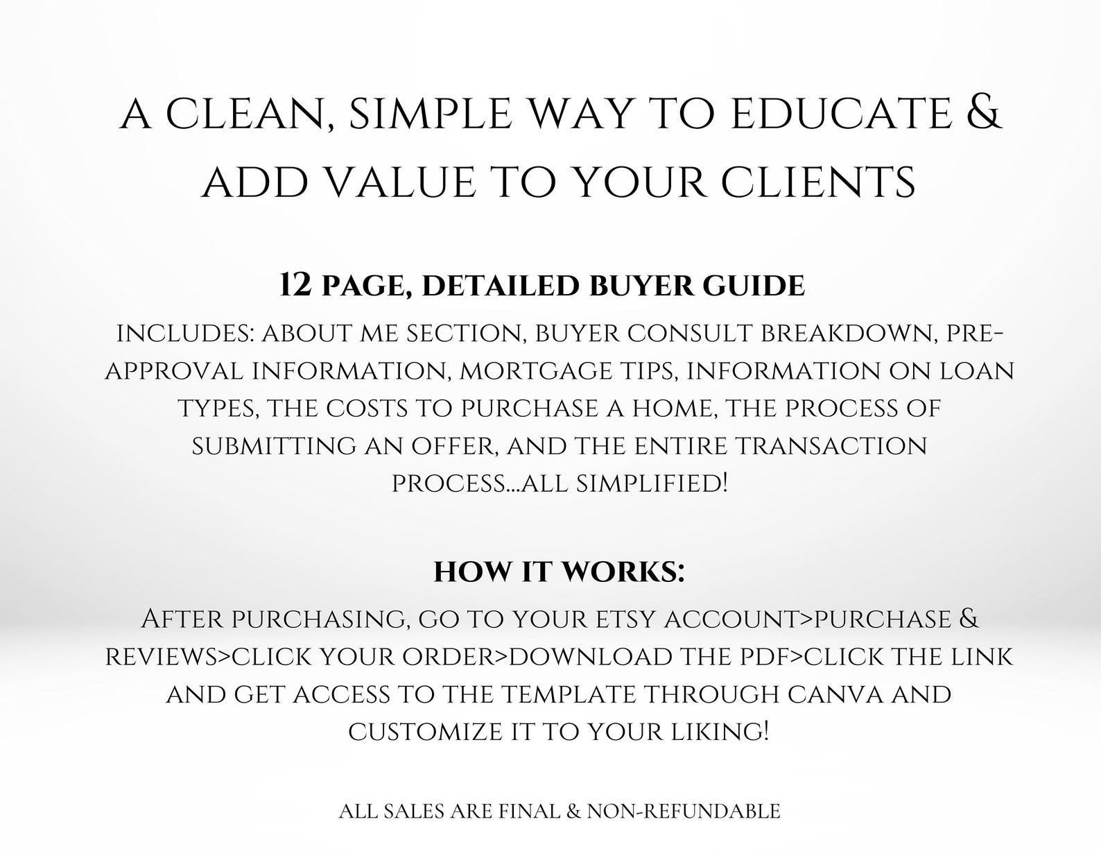Real Estate Buyer Guide Buyer Guide Template Real Estate Buyer
