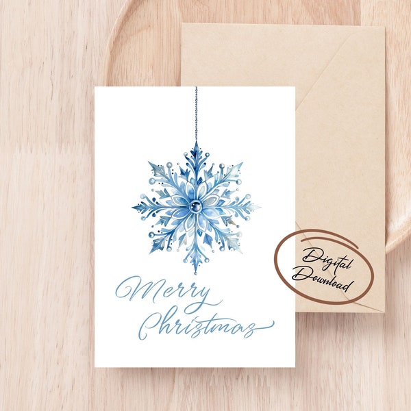 Blue Christmas Cards - Etsy