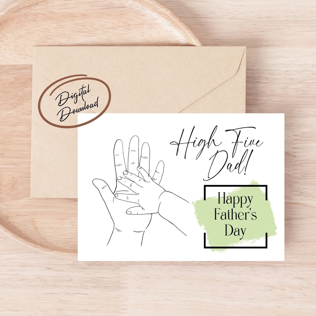 Father's Day Digital Greeting Card, Printable Card, Instant Download ...