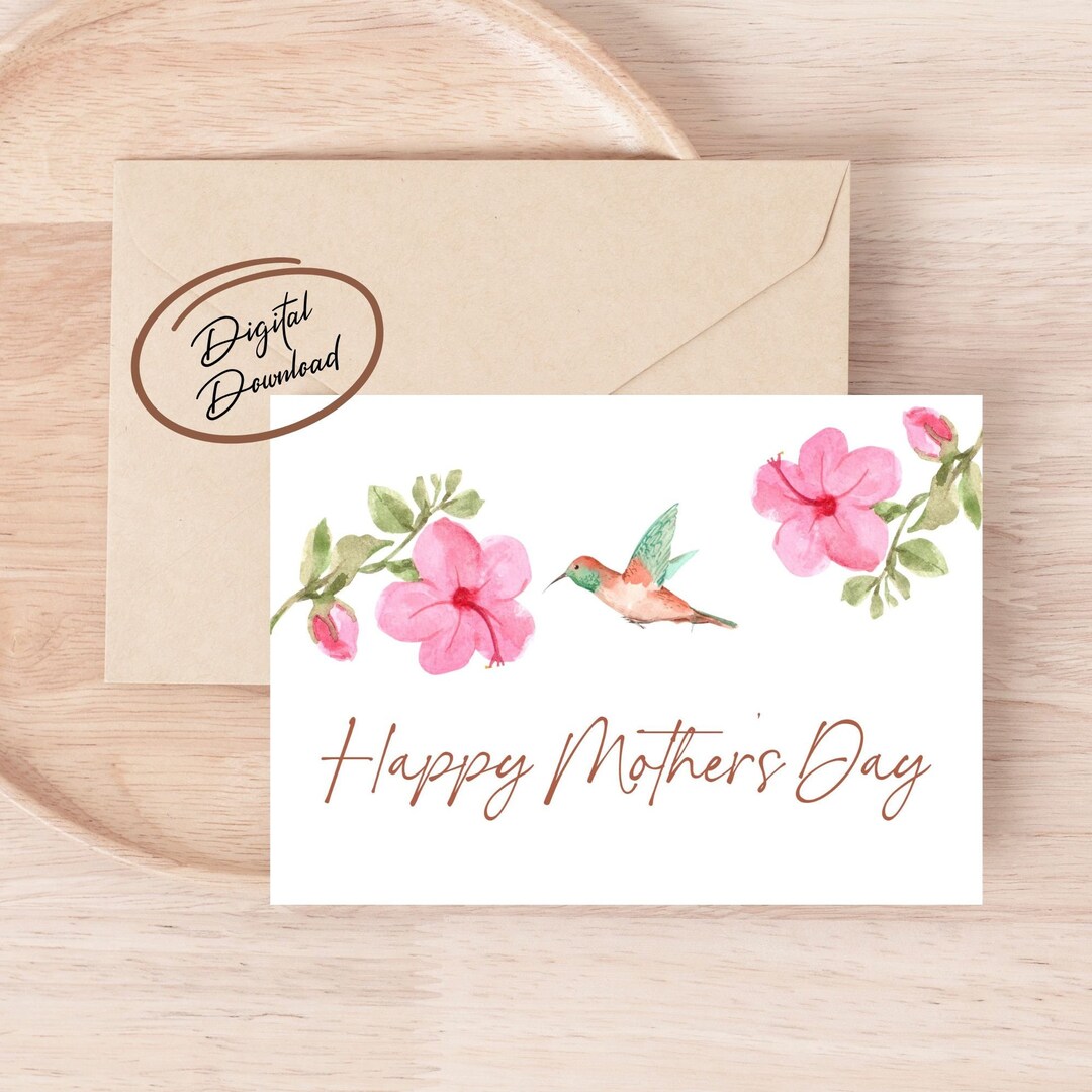 Happy Mother's Day Digital Greeting Card, Printable Card, Mother's Day ...