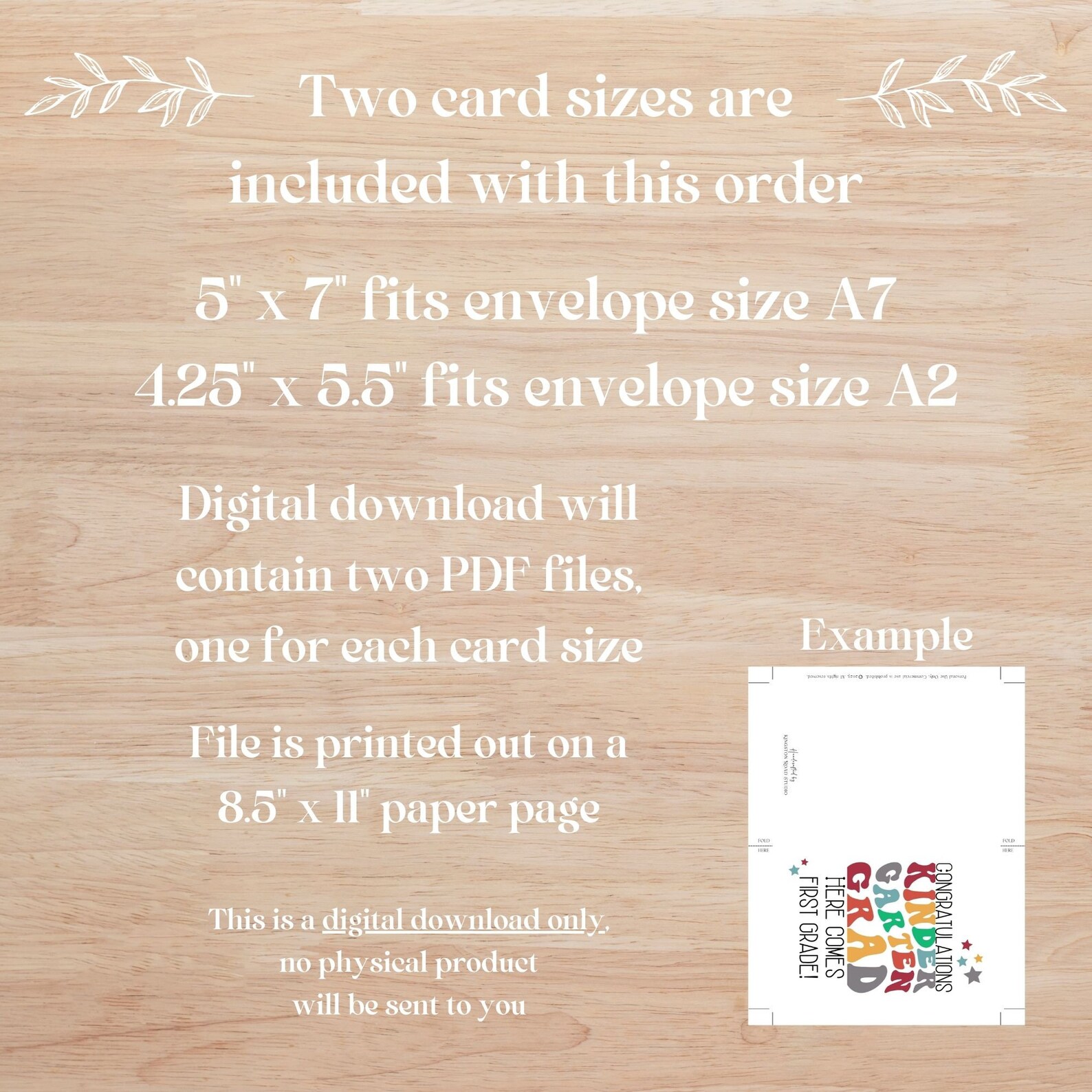 Kindergarten Graduation Digital Greeting Card, Printable Card ...