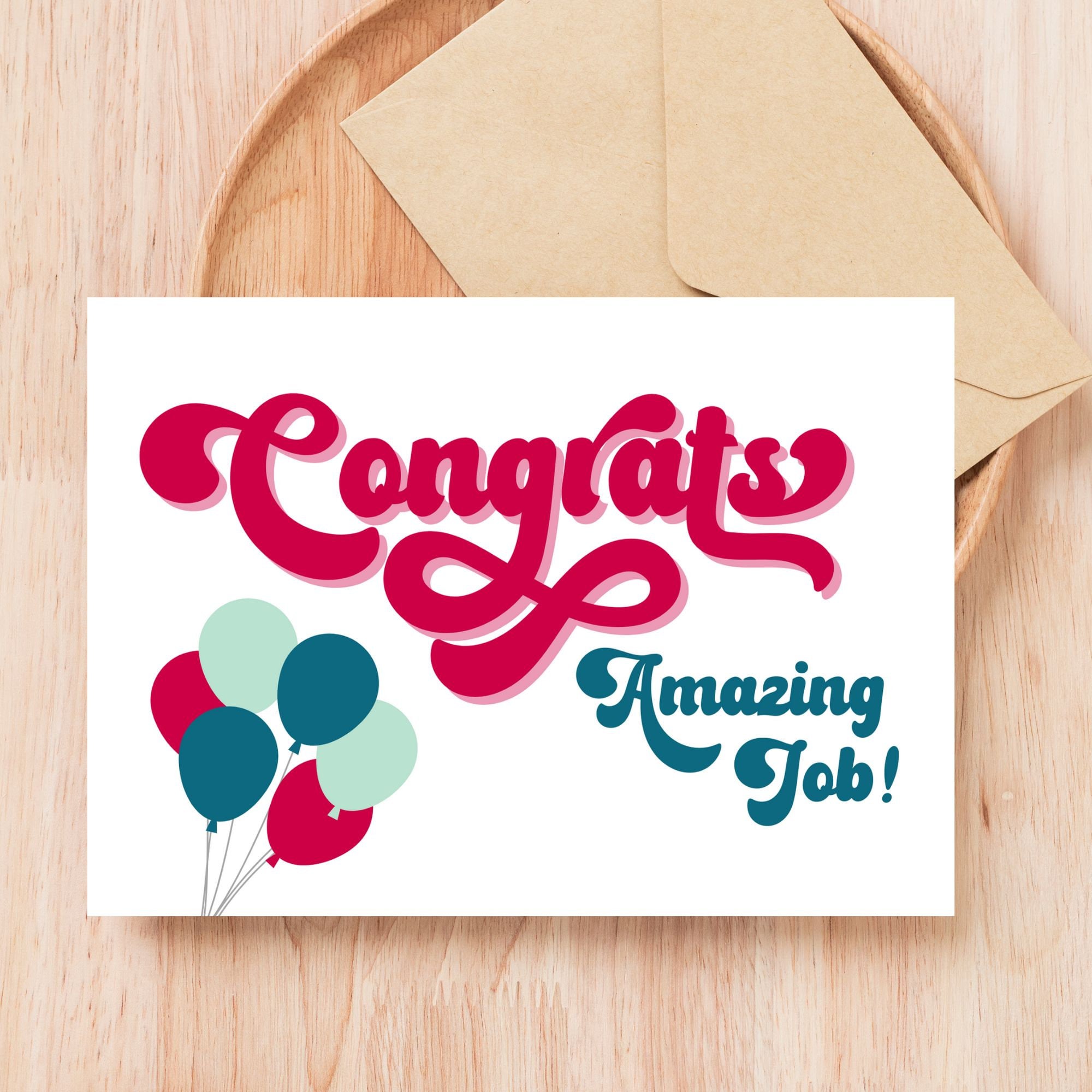 Congratulations Digital Greeting Card, Printable Card, Congrats Card ...