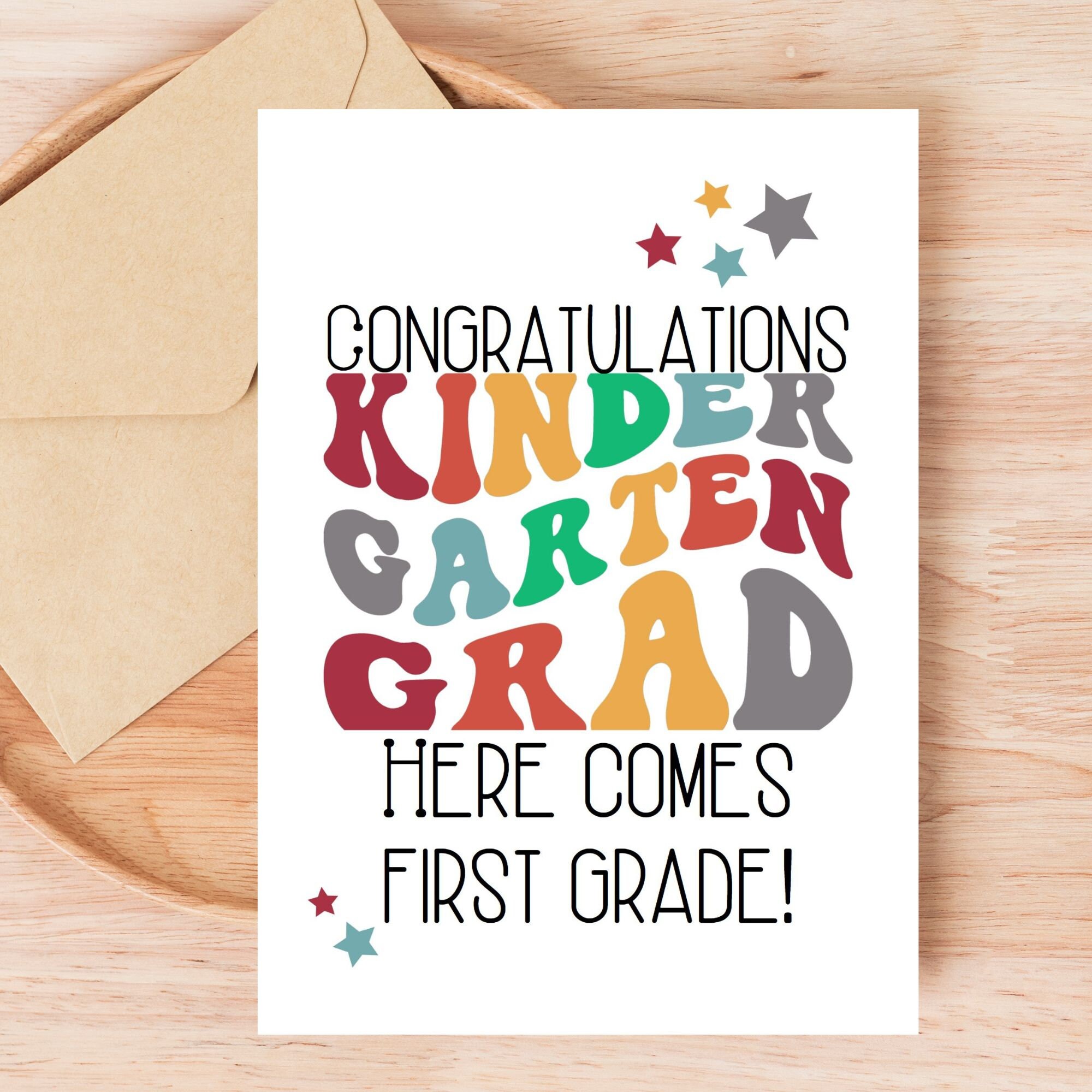Kindergarten Graduation Digital Greeting Card, Printable Card ...