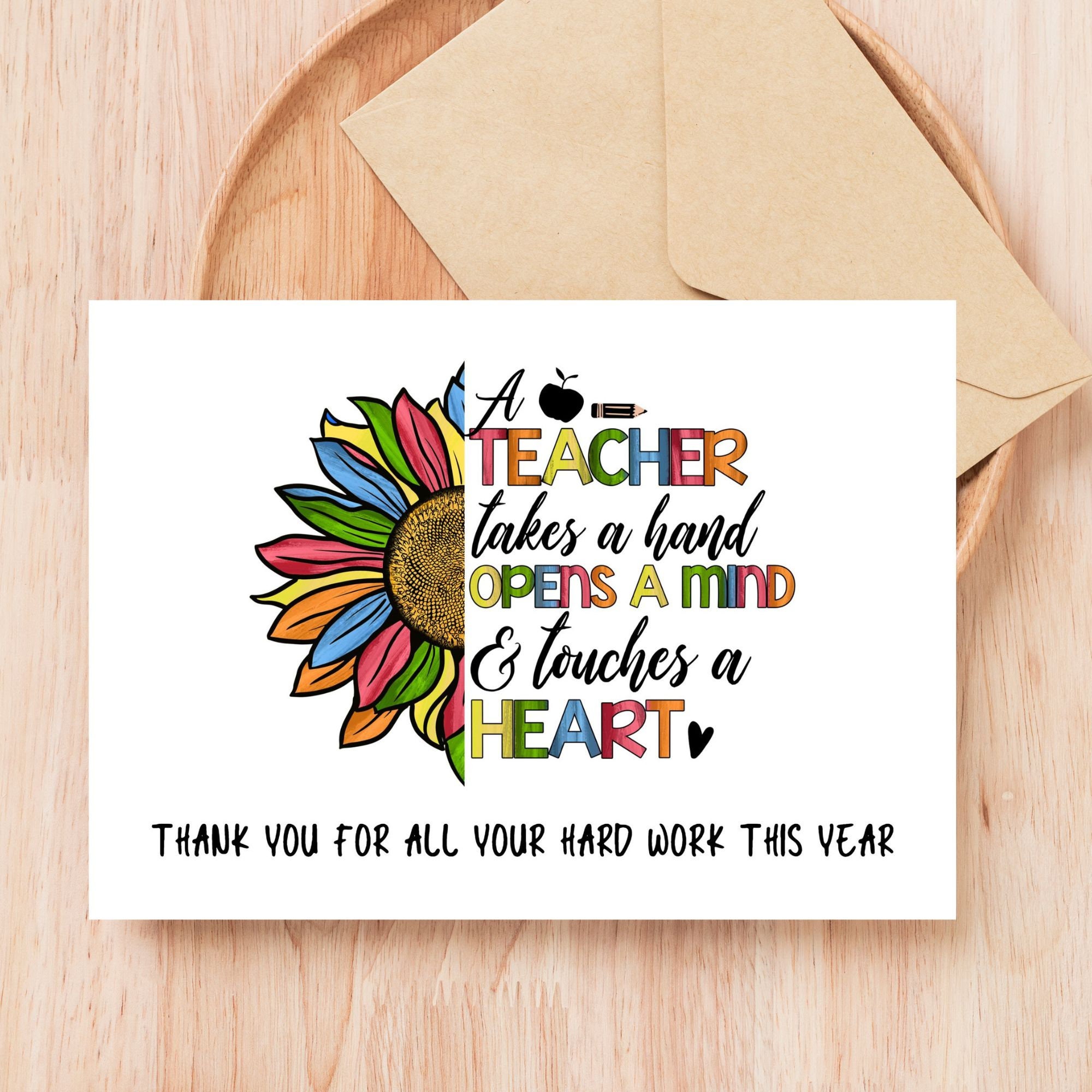 Teacher Digital Greeting Card, Printable Card, Instant Download, Blank ...