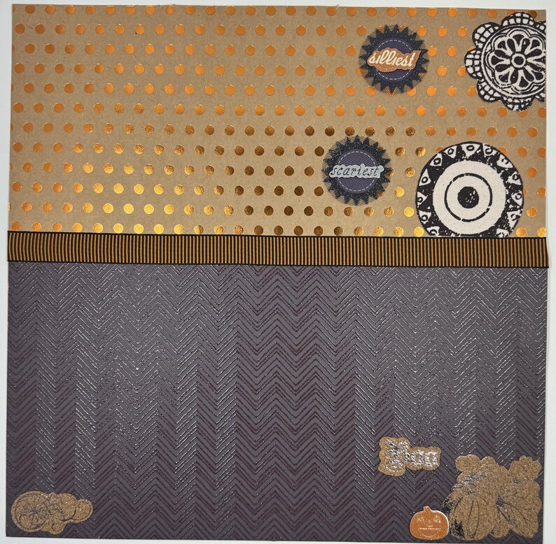 Halloween Scrapbook Page Layout: Costume Parade Theme - Handmade - Etsy