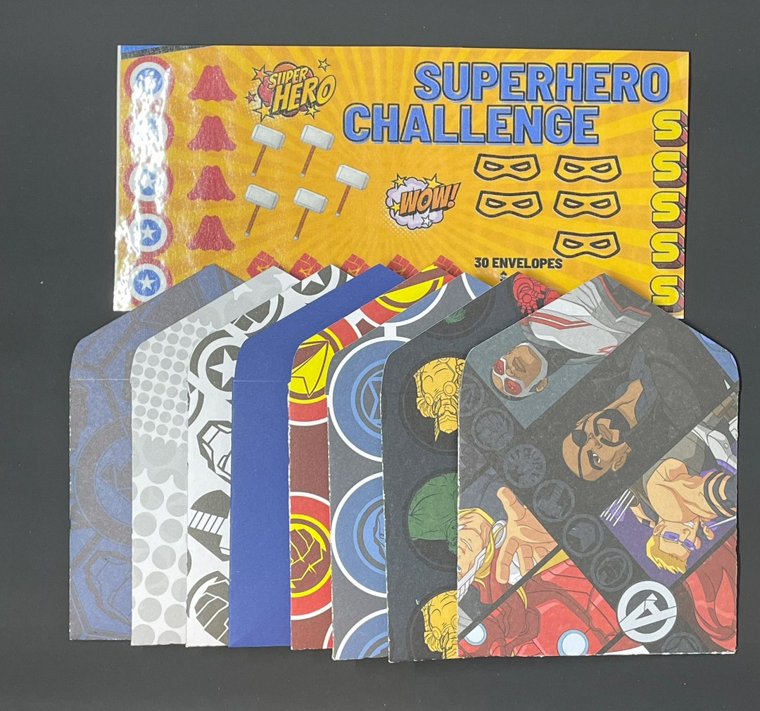 Epic Marvel Superhero Savings Challenge! 30 Themed Envelopes & Tracker ...