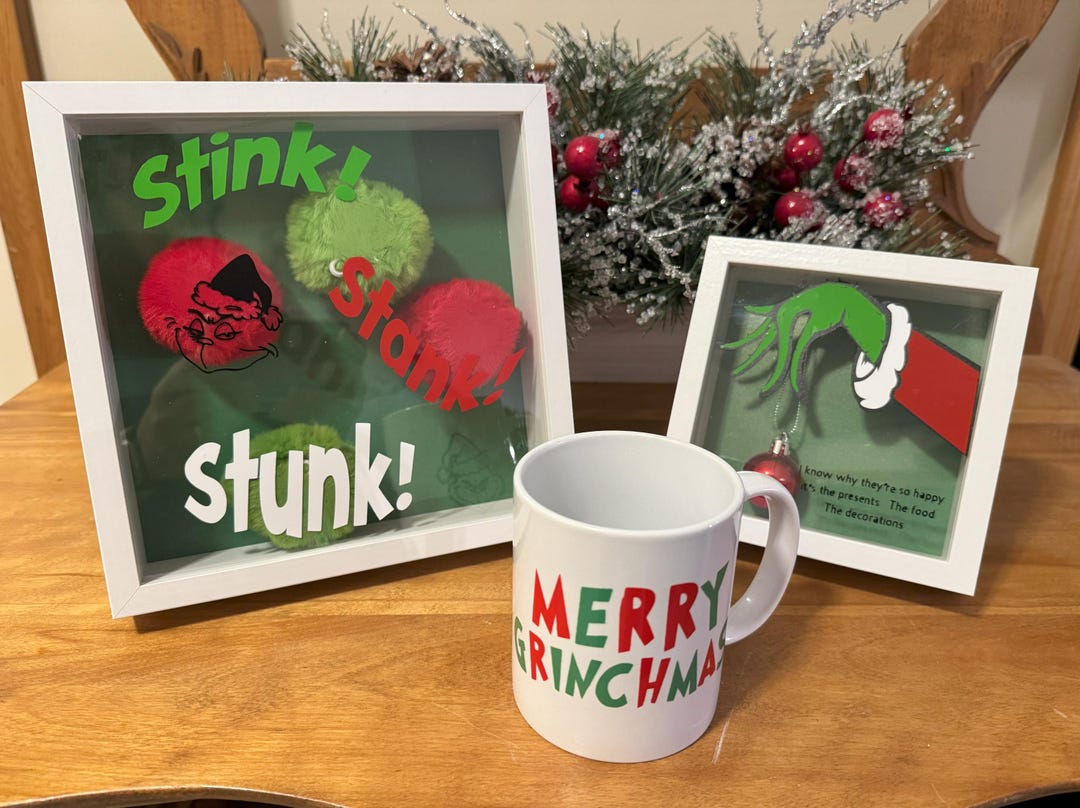 Ultimate Grinch Holiday Decor Bundle | Funny Christmas Gift Set | - Etsy