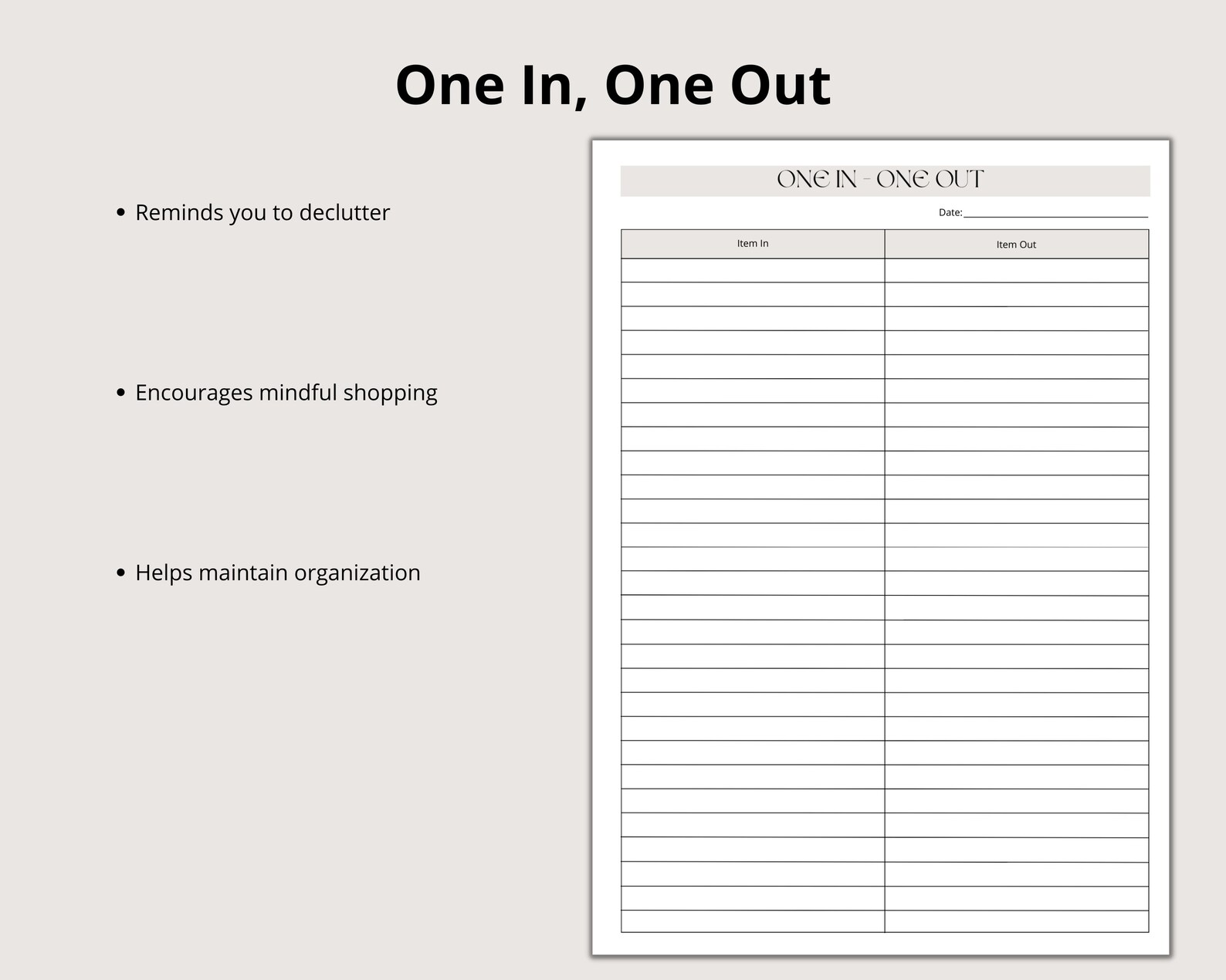 Editable Declutter Planner, Declutter Chechlist, Printable Declutter ...