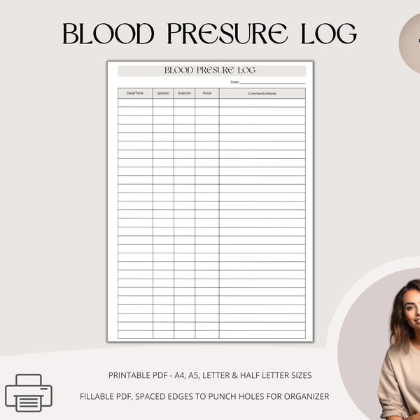 Diabetes and Blood Pressure Log Book - Etsy