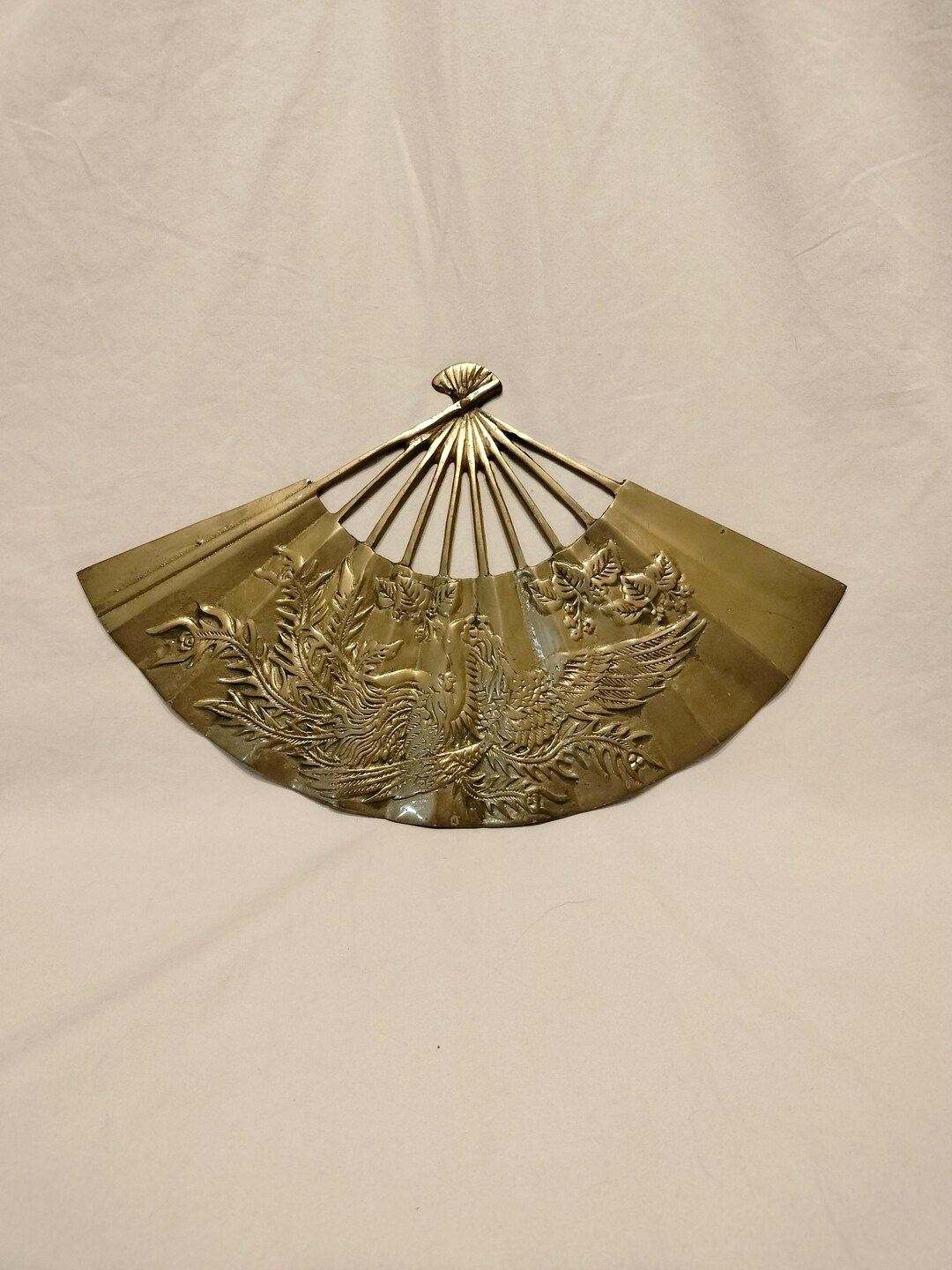 Vintage Mid Century Brass Fan - Etsy