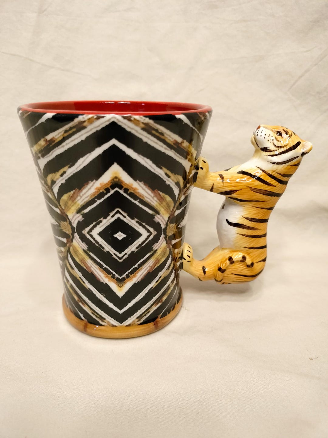 Vintage Pair Tiger Mugs - Etsy