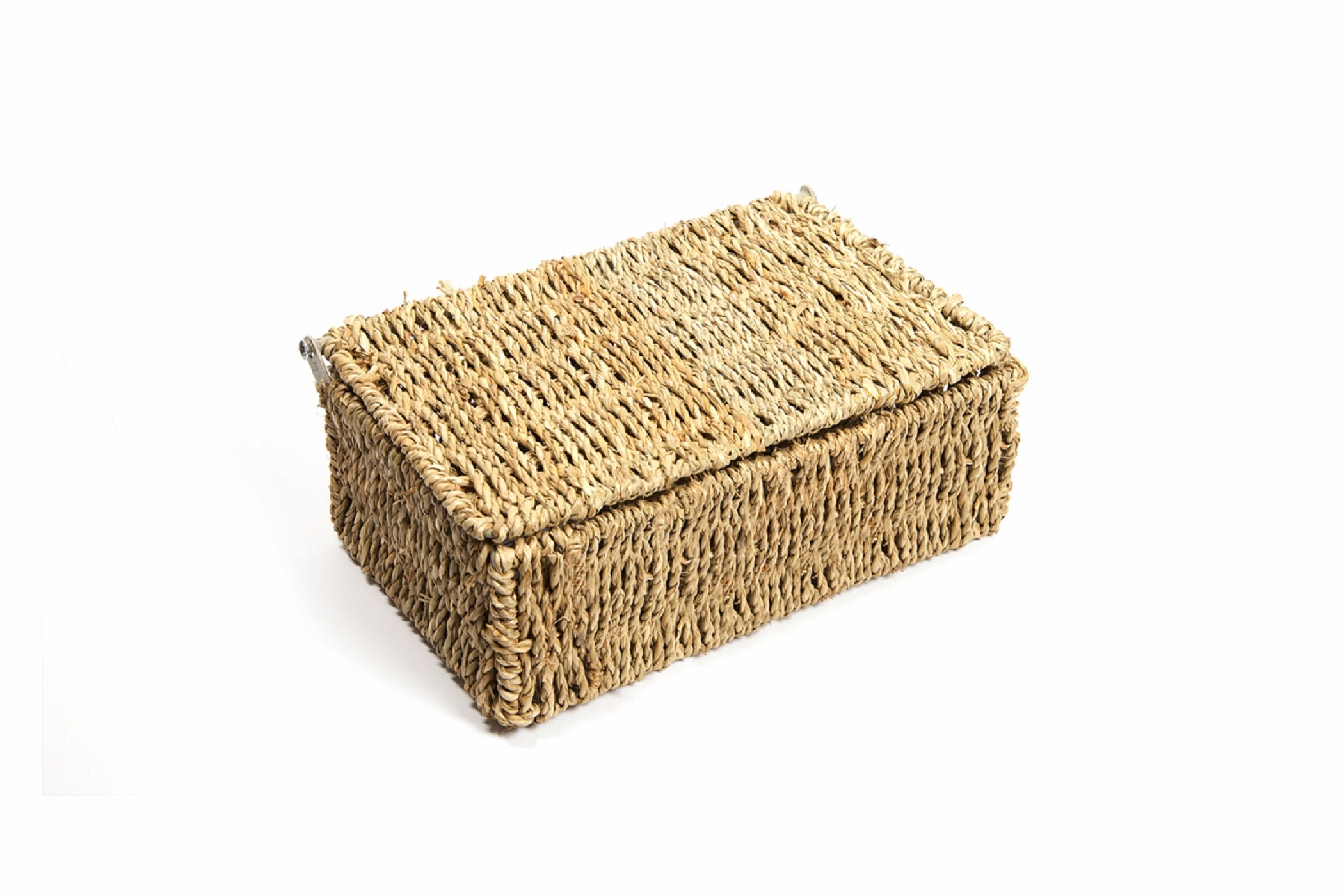 Seagrass Storage Basket Box With Lid Woven Hamper Basket Christmas Gift ...