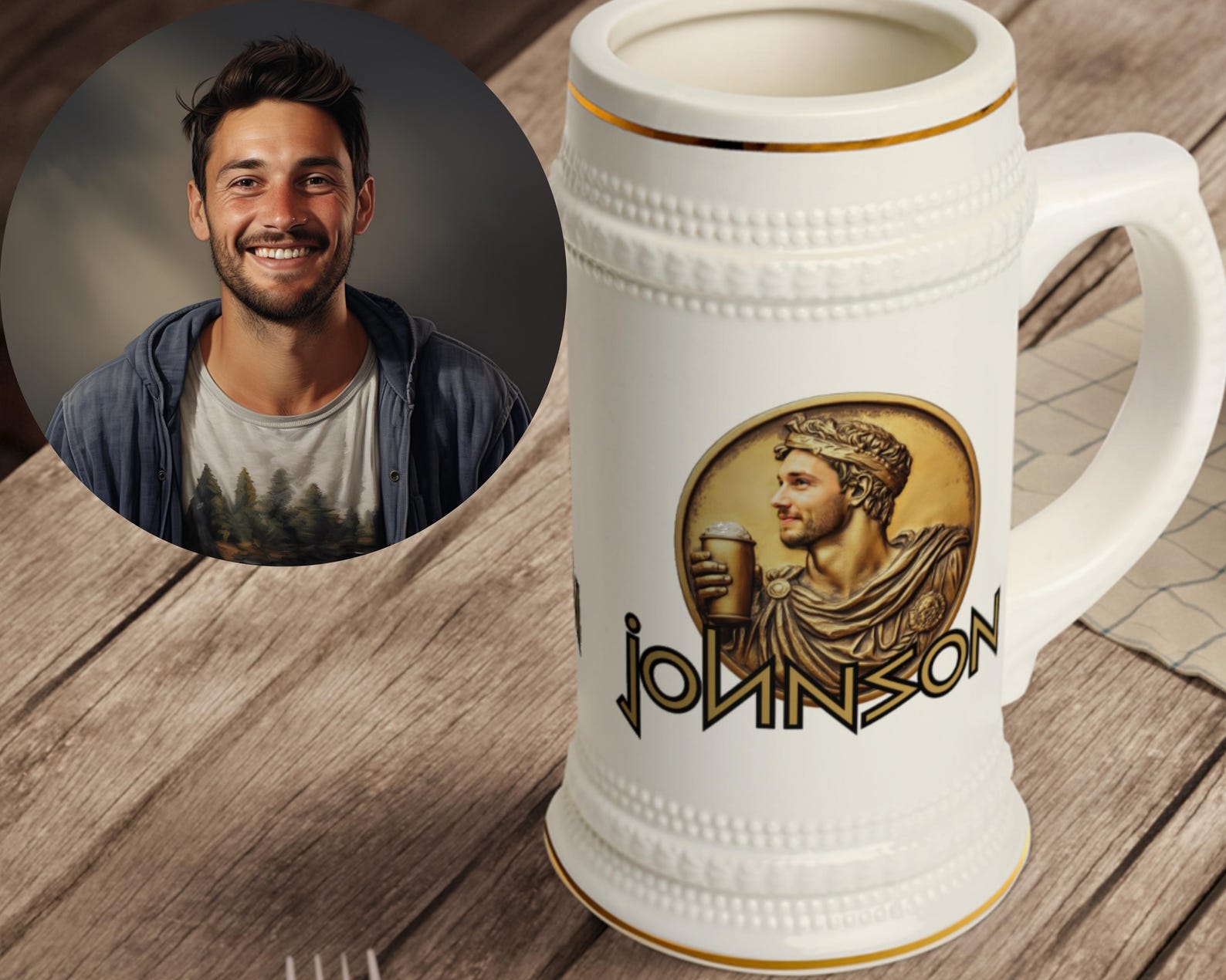 Custom Roman Empire Mug - Custom Beer Mug - Custom Beer Stein ...