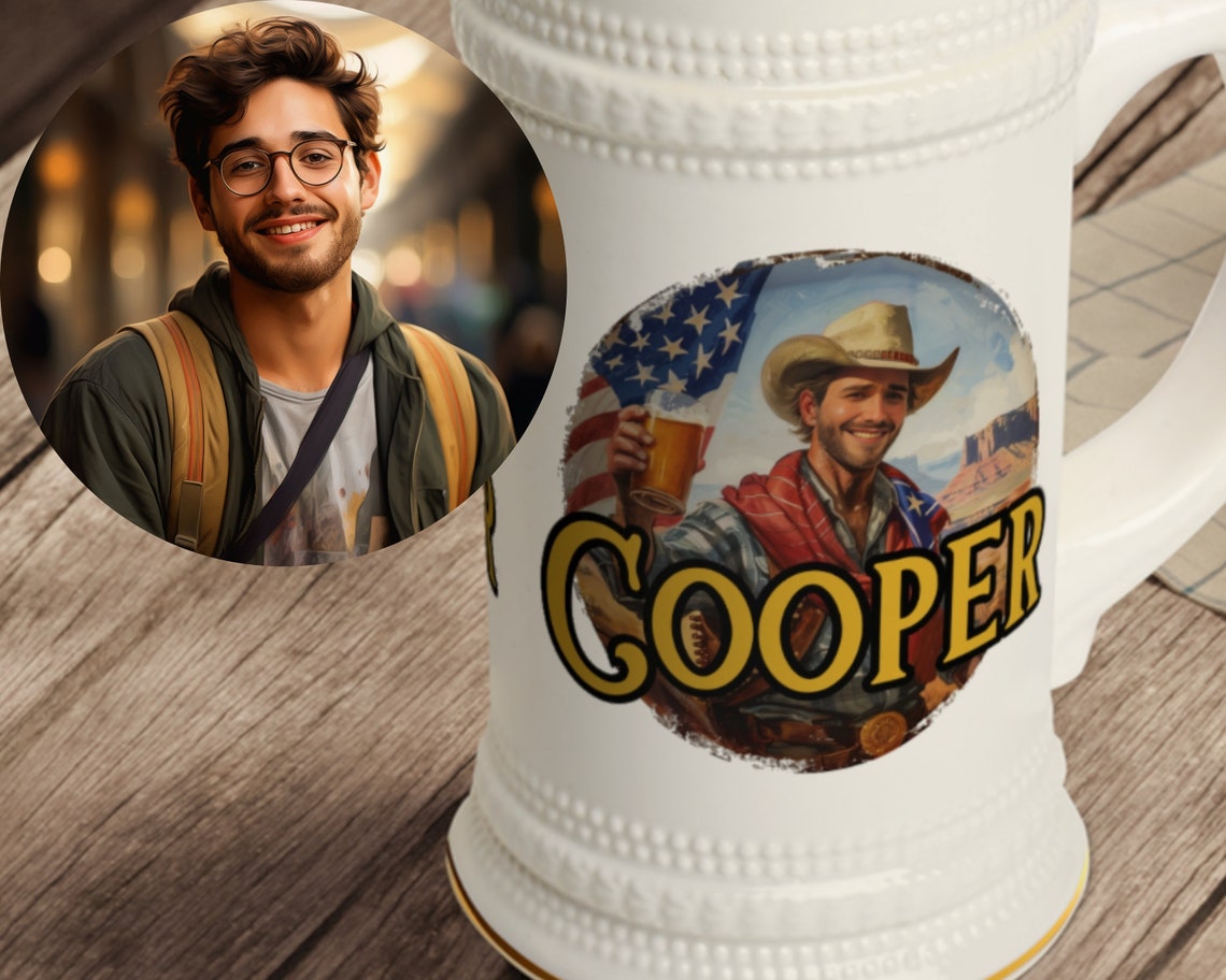 Custom Portrait Beer Mug Custom Portrait Mug Custom Beer Stein ...