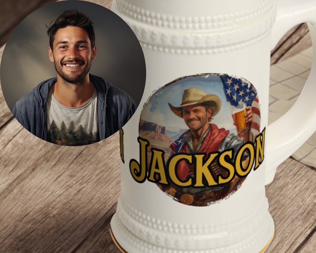 Custom Portrait Beer Mug - Custom Portrait - Custom Beer Stein ...