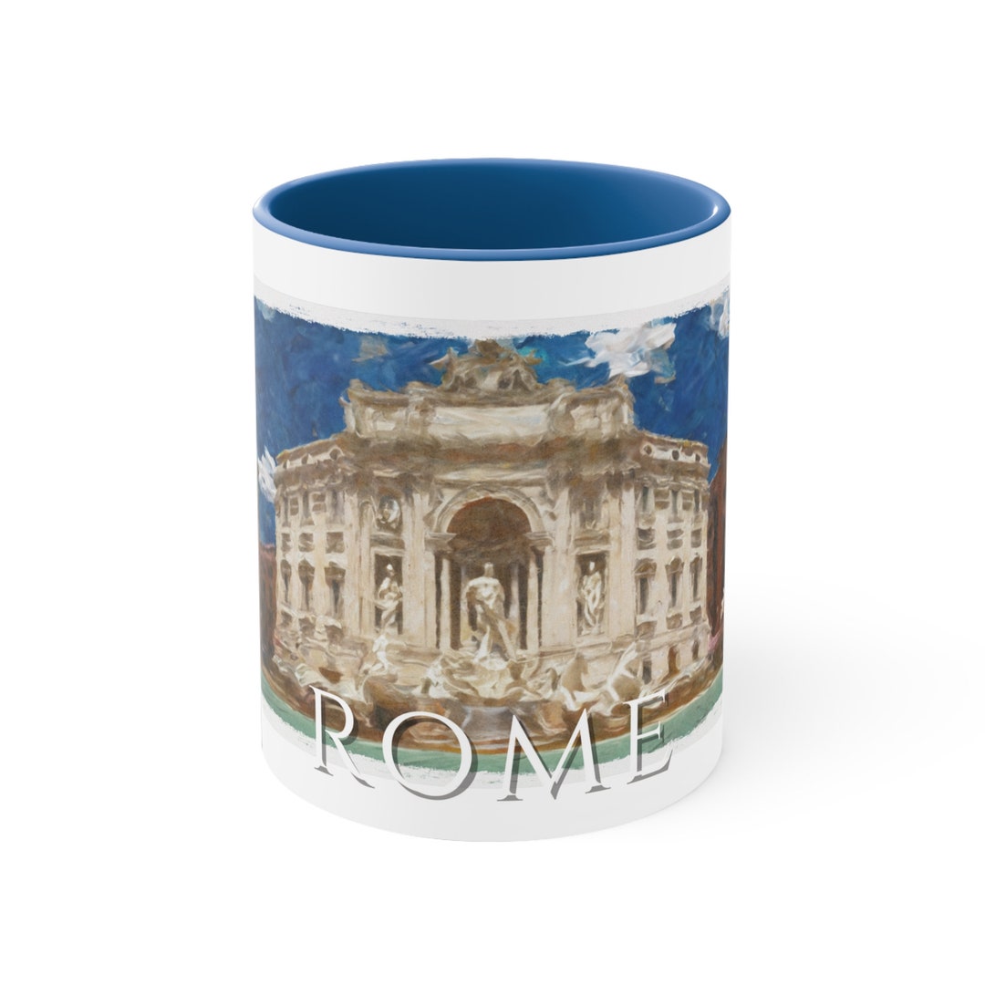 Rome Gift, Rome Mug, Rome Gifts, Fontana Di Trevi Mug, Rome Fan, Coffee ...