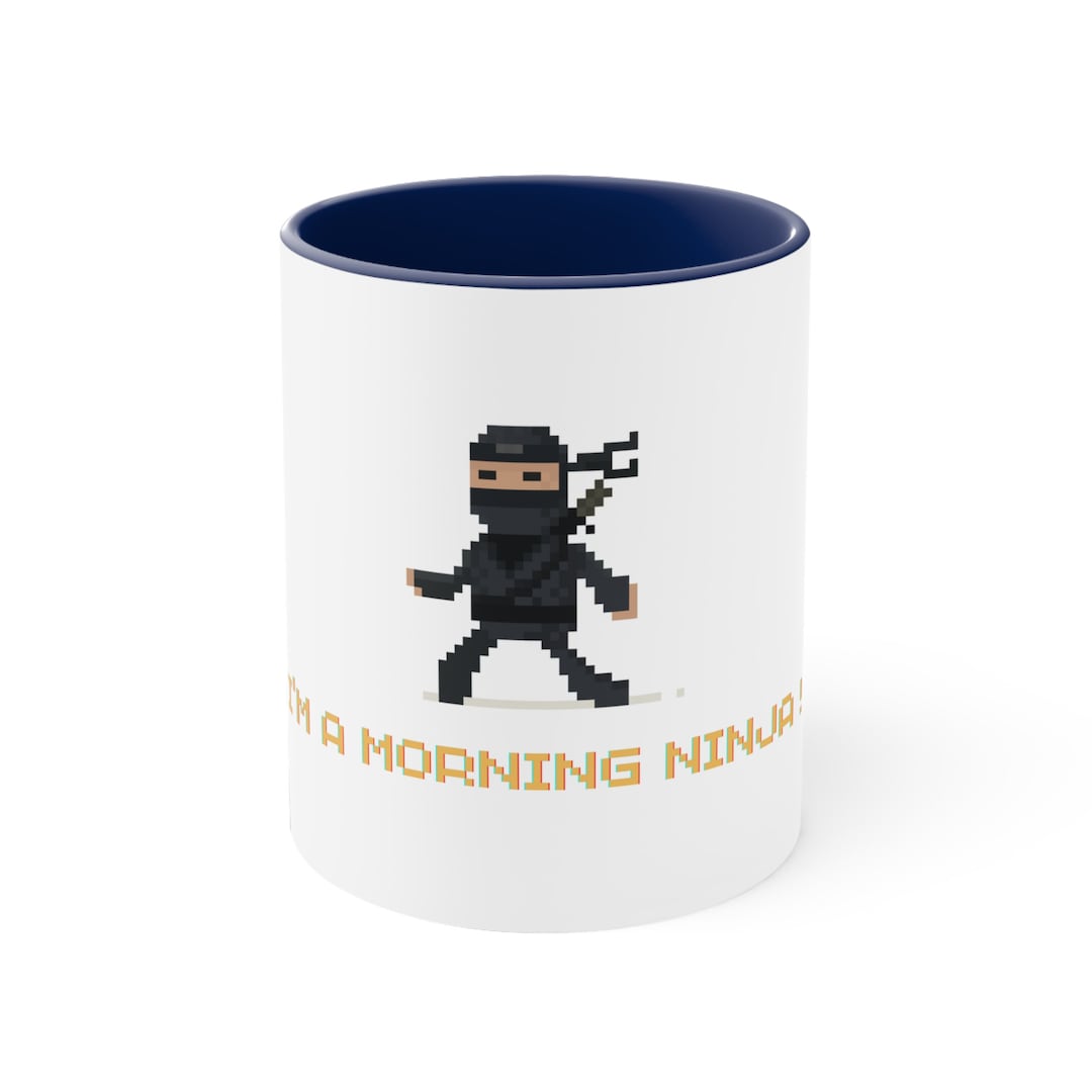 Pixel Art Mug - Ninja Mug - Good Morning Mug - Coffee Mug - Funny Mug - Gift Mug - 90s Mug ...