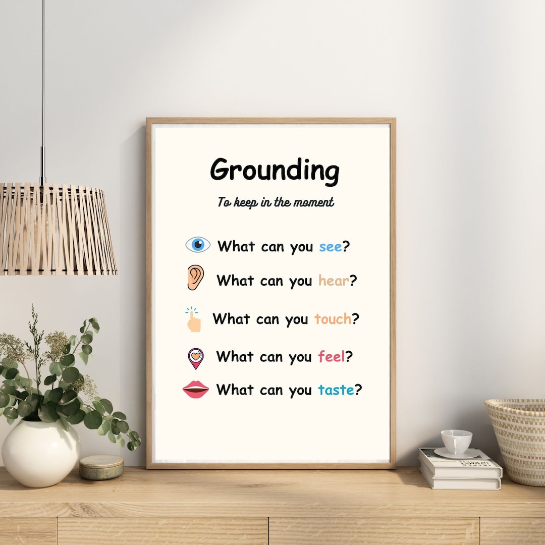 Therapy Poster, Grounding Poster, A4 Printable, Digital Download - Etsy