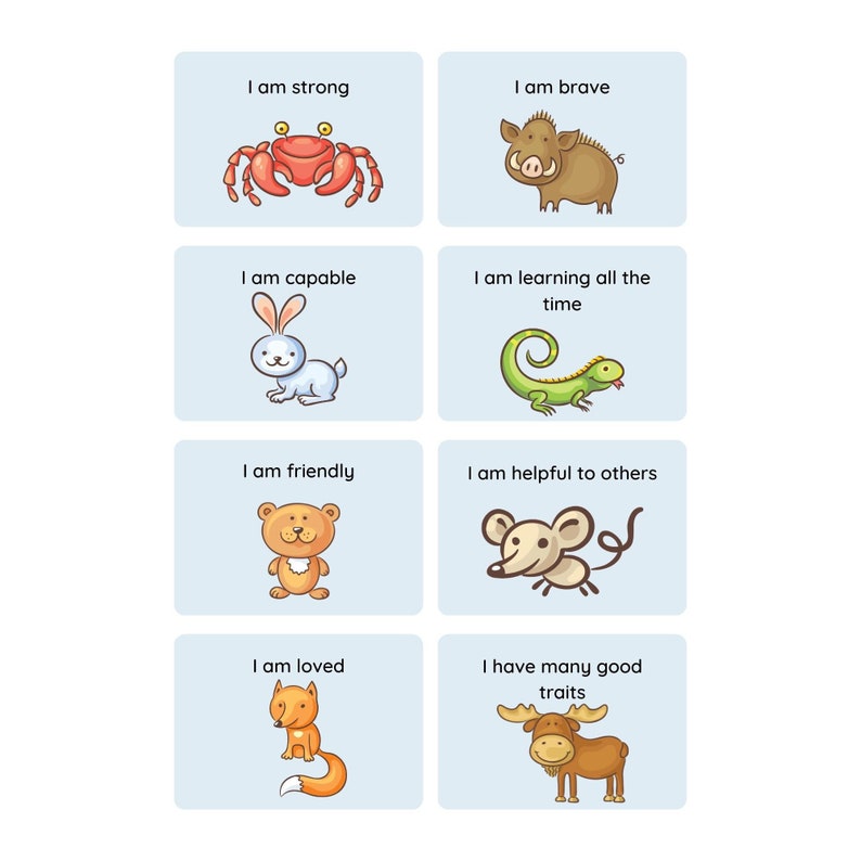 Affirmation Cards for Kids,kids Mental Health, Motivational Cards, Kids ...