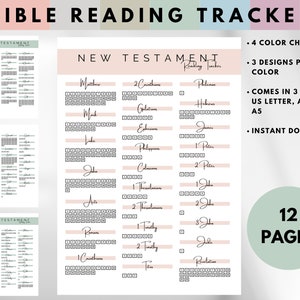 Bible Reading Tracker Printable Bible Study Guide Bible Reading ...