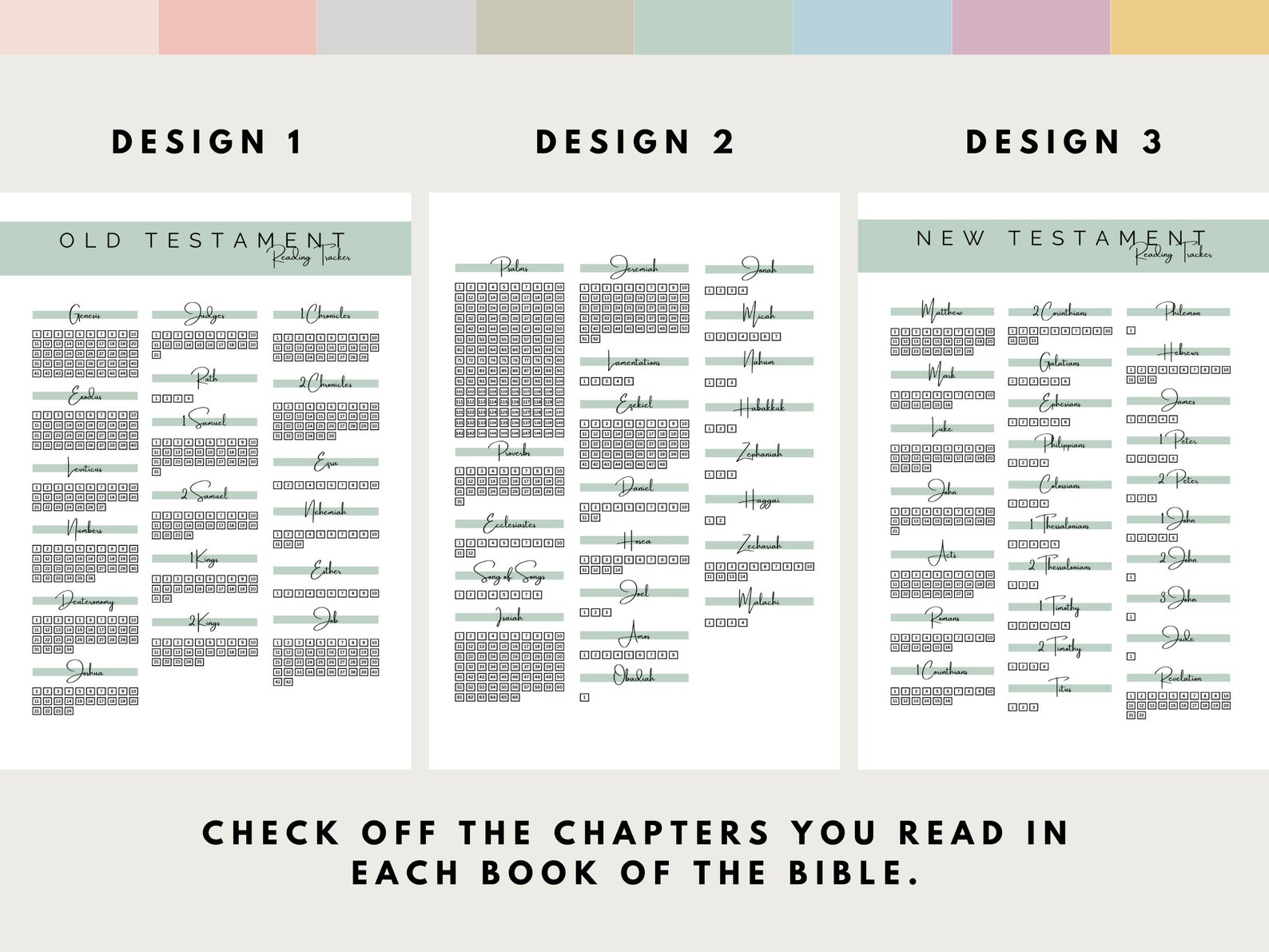 Bible Reading Tracker Printable Bible Study Guide Bible Reading ...