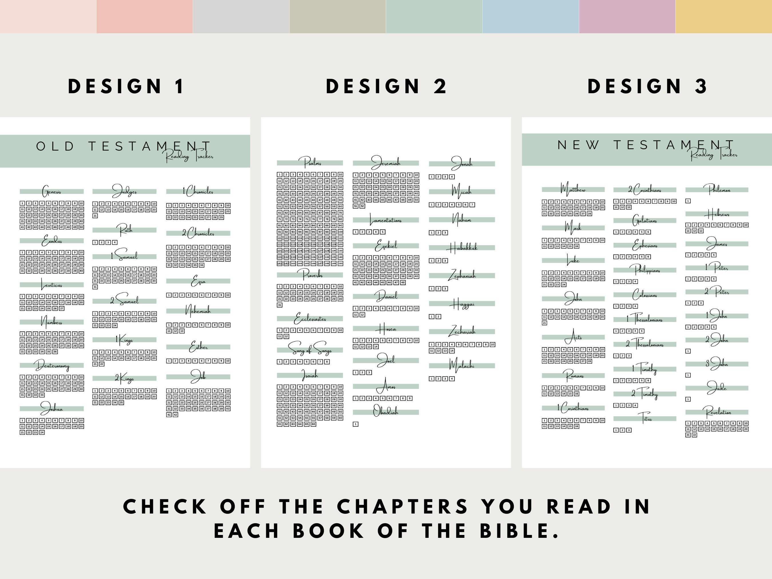 Bible Reading Tracker Printable Bible Study Guide Bible Reading ...