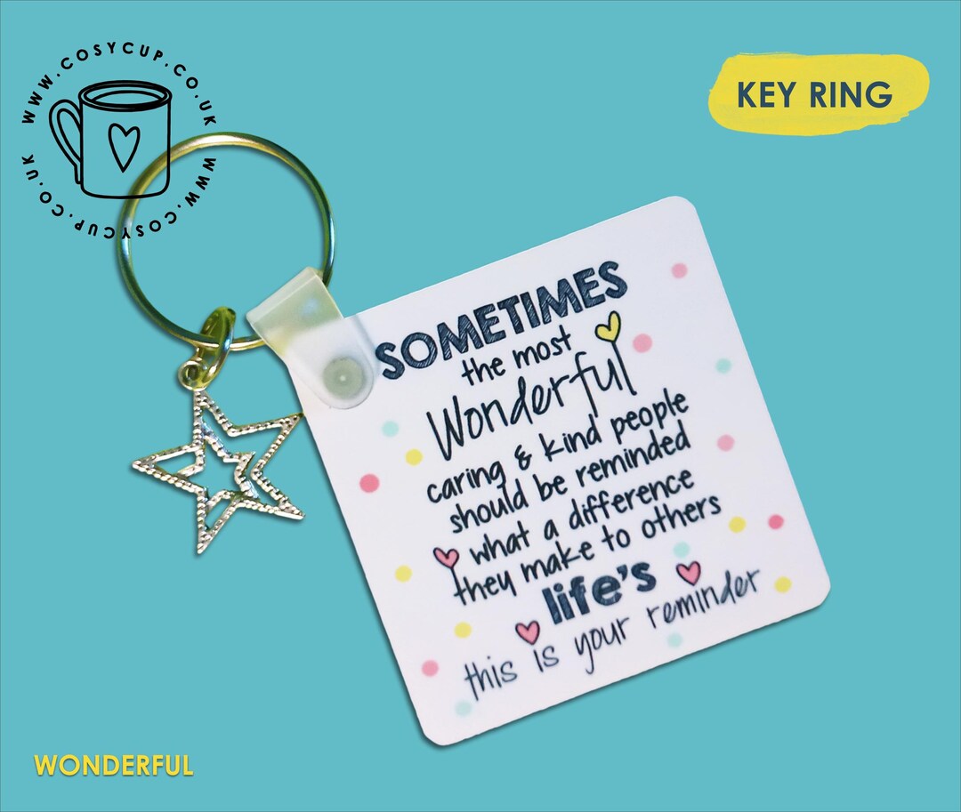 Keyring, Wonderful Friend Daily Reminder Gift, Thinking of You Gifts ...