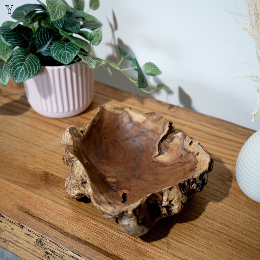 Teak Root Wooden Bowl Rustic Bowl Decorative Bowl Wood Bowl Solid Wood ...