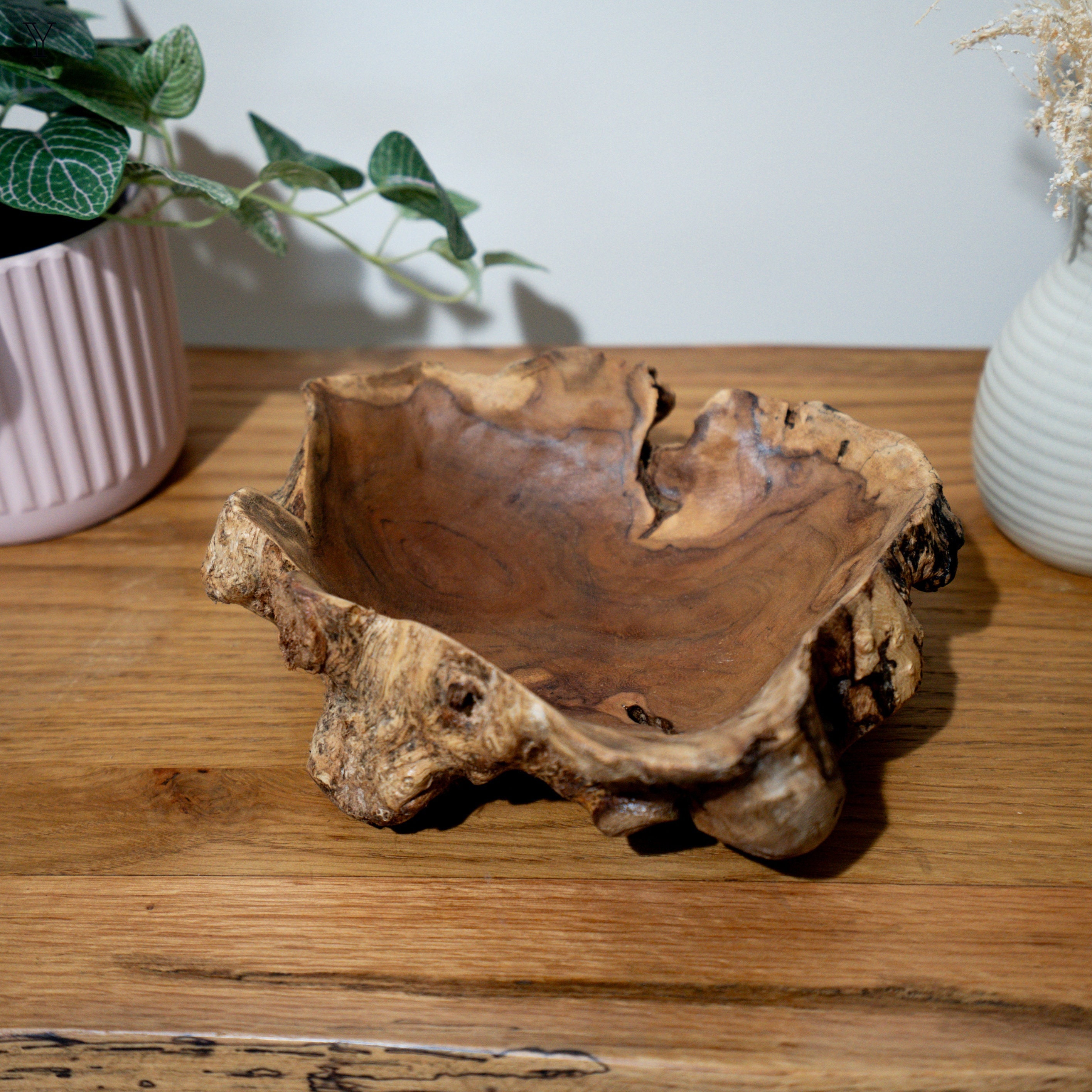 Teak Root Wooden Bowl Rustic Bowl Decorative Bowl Wood Bowl Solid Wood ...