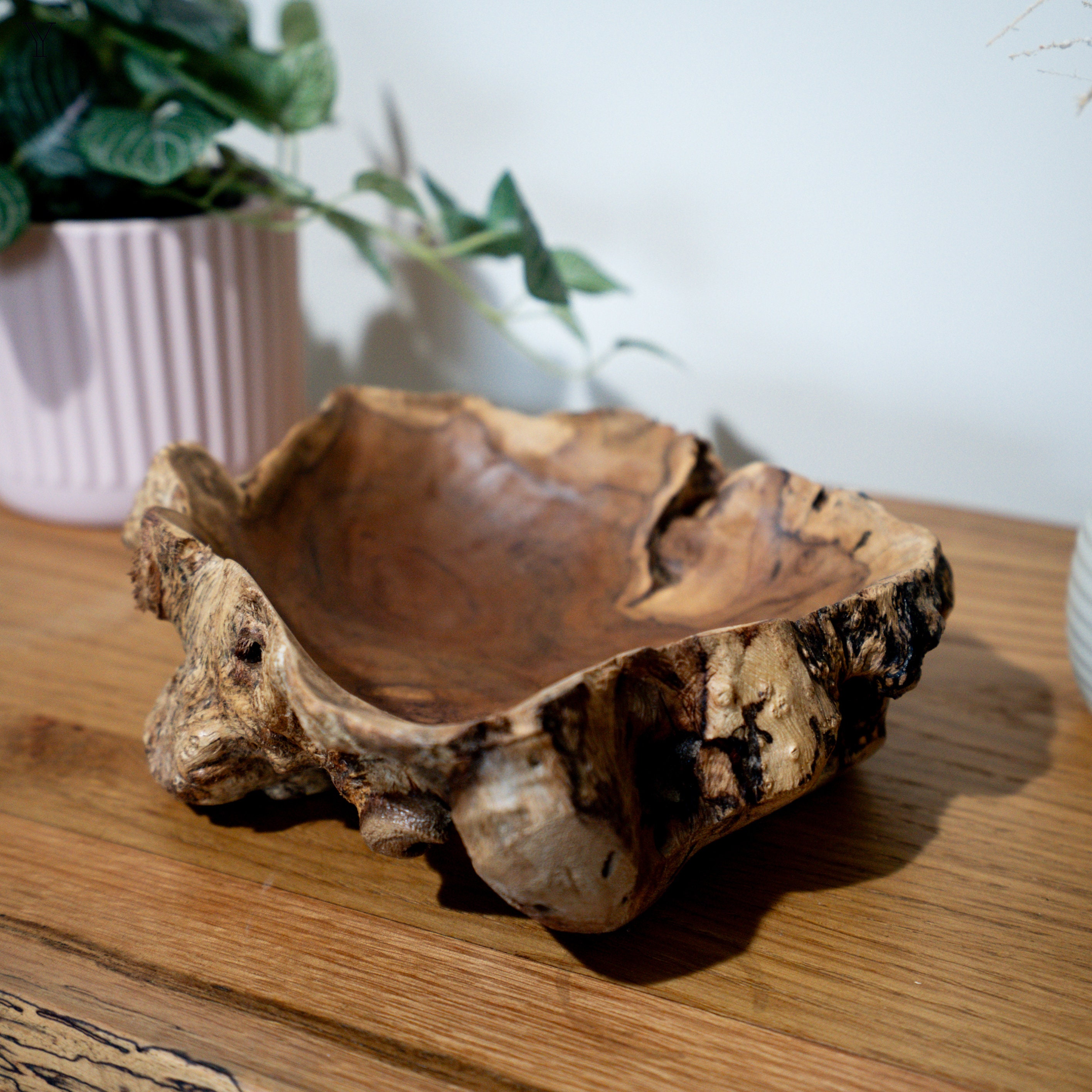 Teak Root Wooden Bowl Rustic Bowl Decorative Bowl Wood Bowl Solid Wood ...