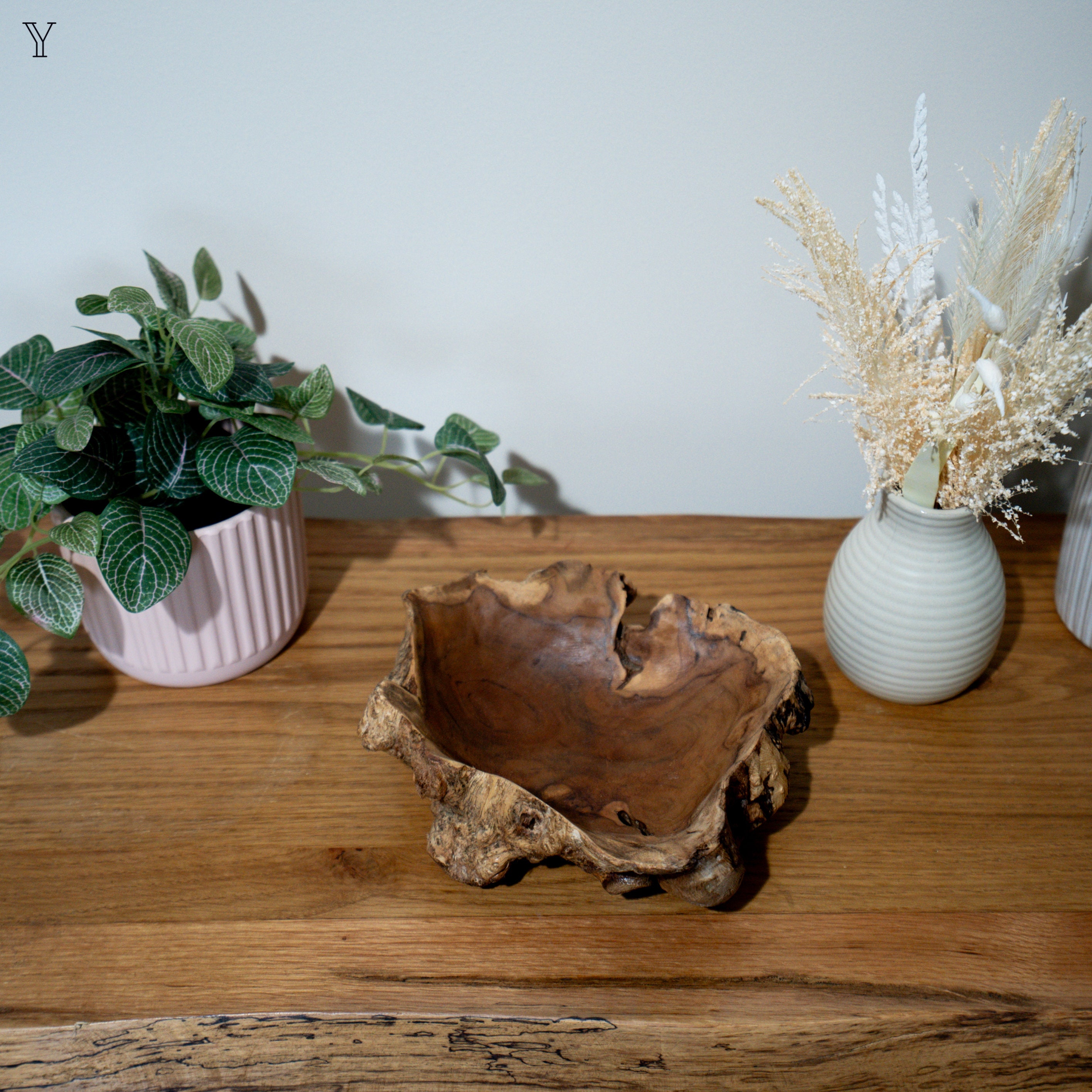 Teak Root Wooden Bowl Rustic Bowl Decorative Bowl Wood Bowl Solid Wood ...