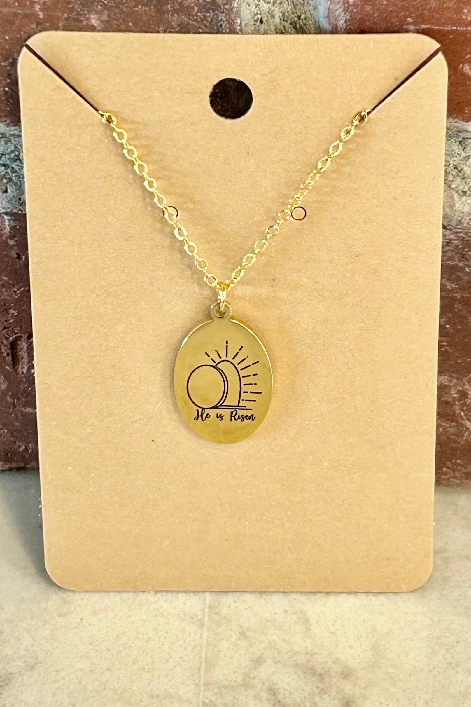 Empty Tomb Necklace, He is Risen, Easter, Disciple of Jesus Christ ...
