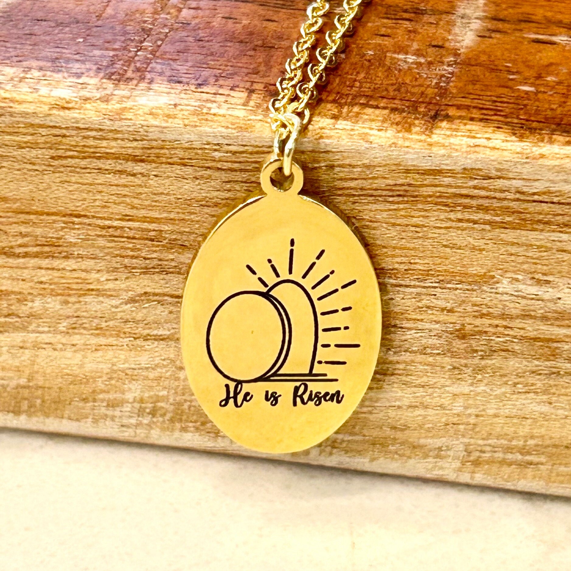 Empty Tomb Necklace, He is Risen, Easter, Disciple of Jesus Christ ...