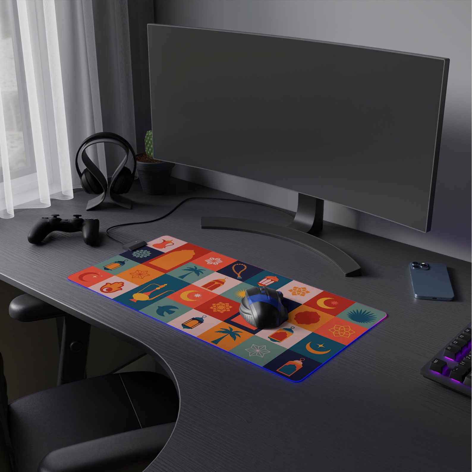 Patterned RGB Mouse Pad - Etsy