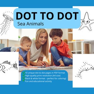 Ocean Dot to Dot Printable | Connect the Dots Sea Animals | Fun ...