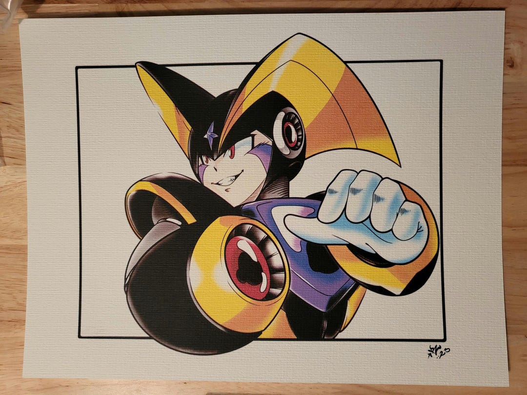 Anime Megaman Bass Painting Anime Megaman Bass Wall Art Anime Megaman ...