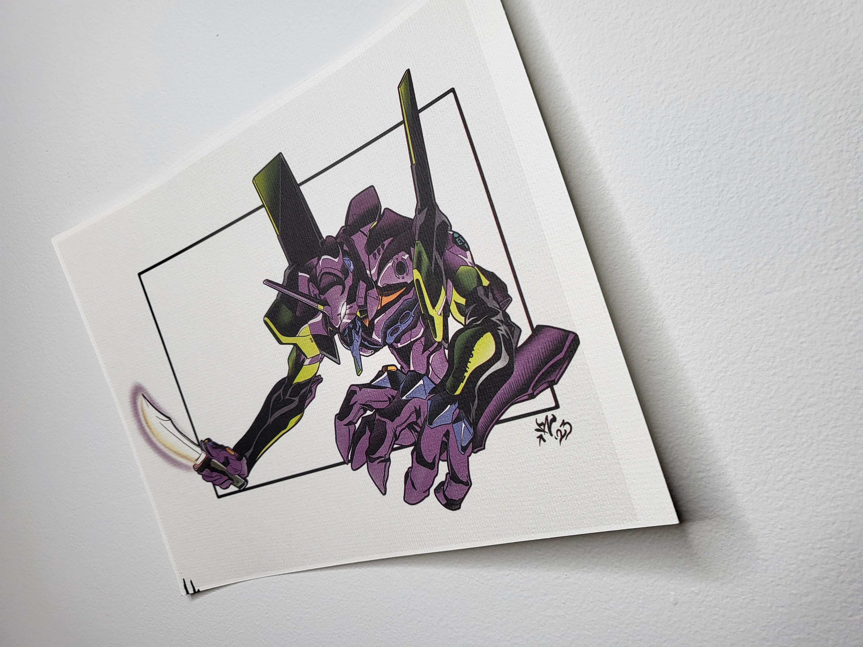 Anime Eva Painting Anime Eva Wall Art Anime Eva Wall Decor - Etsy