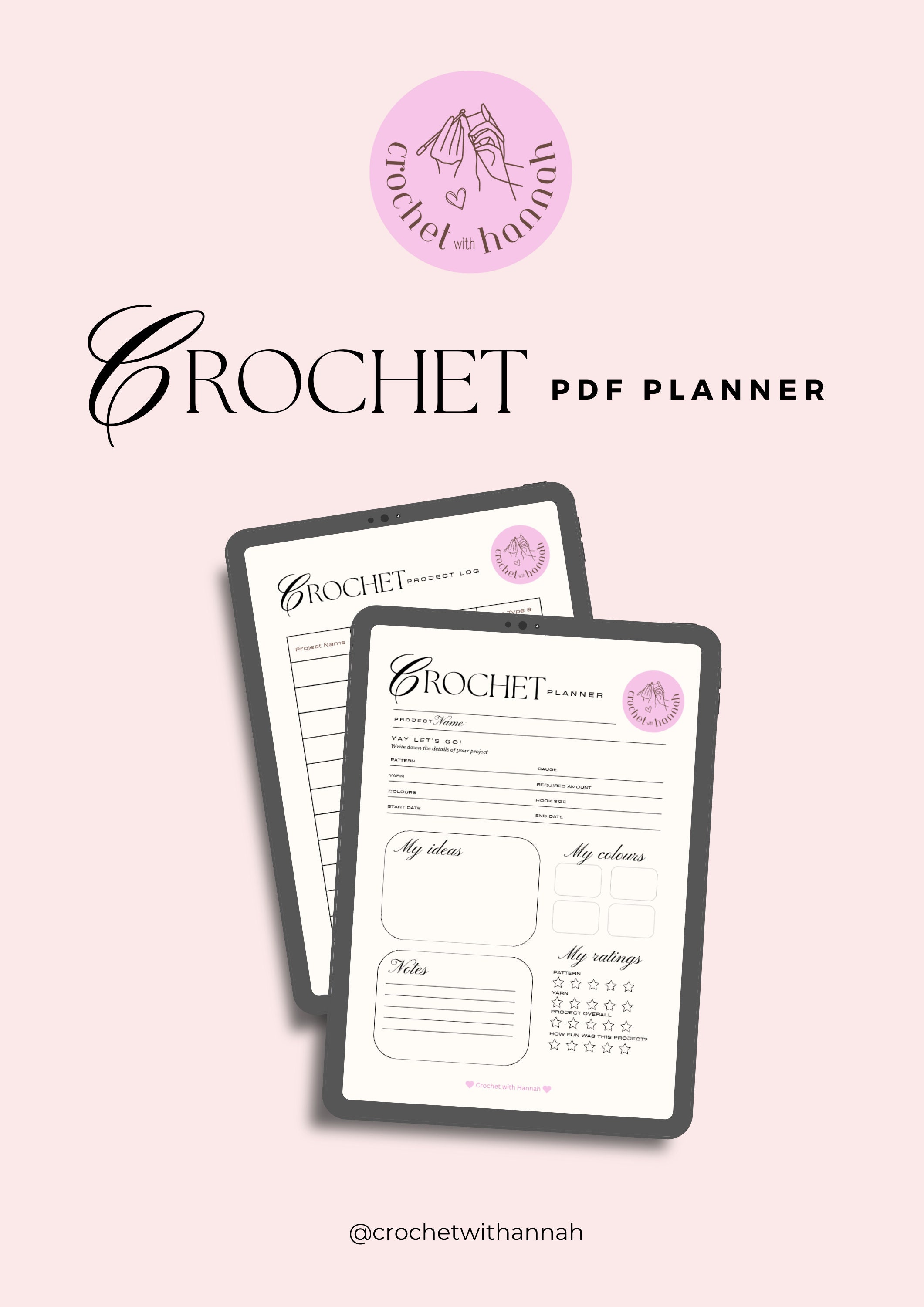 Crochet Planner Printable PDF, Budget, Project Log, Project Planner ...